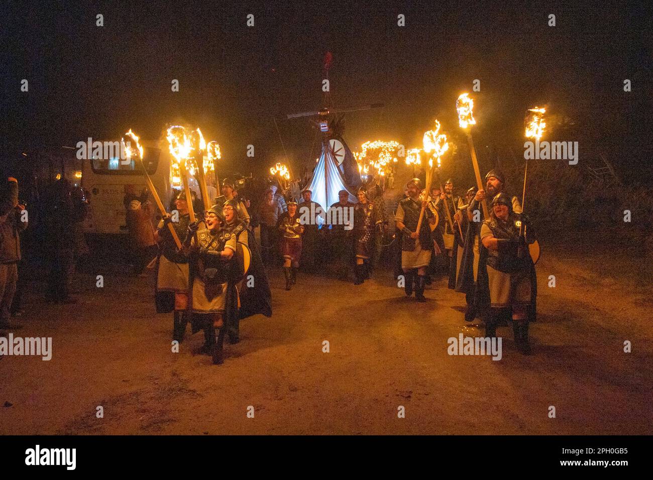 Bigton, Shetland, UK, 24th March 2023, South Mainland Up Helly Aa the ...