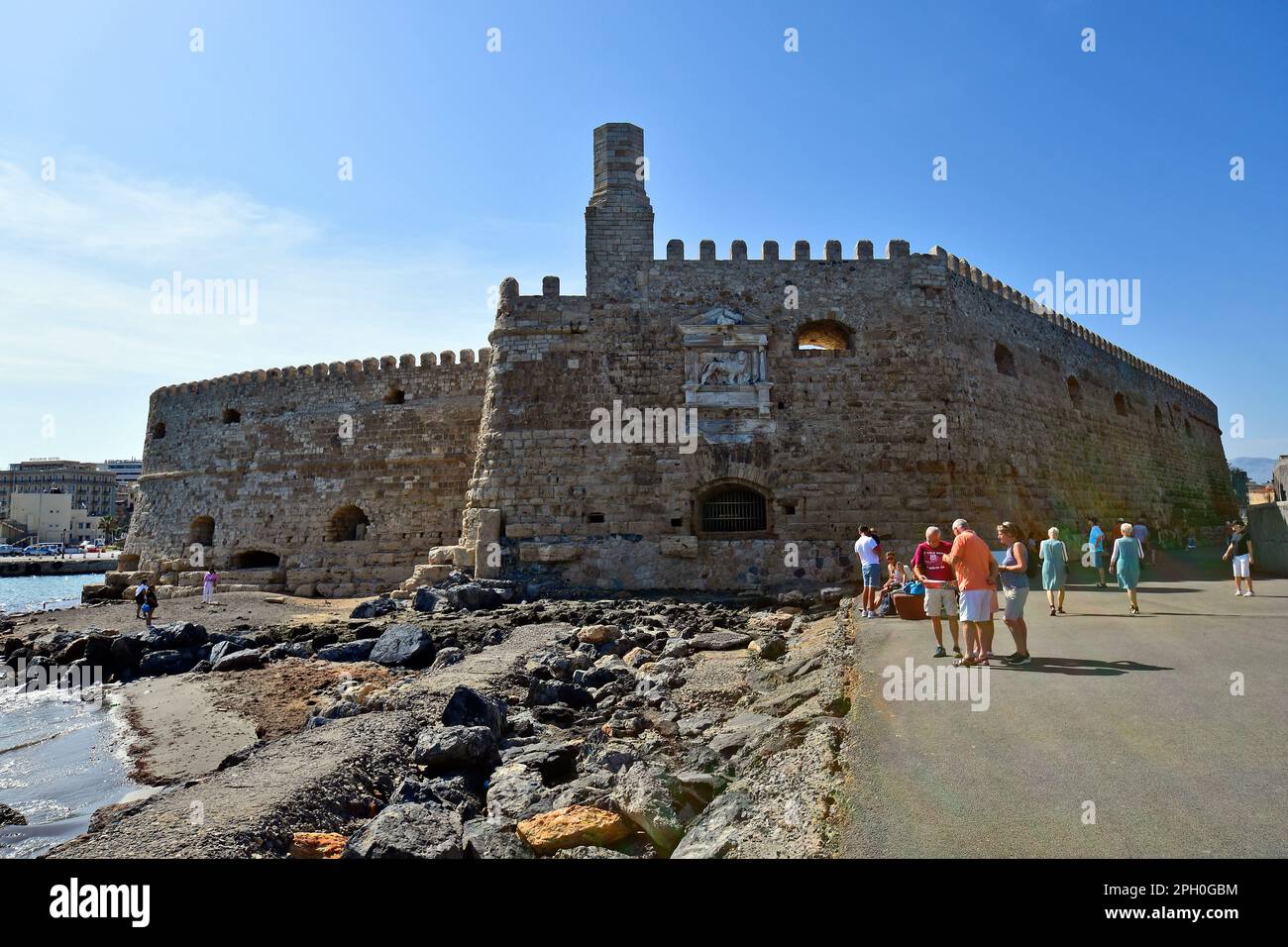 Iraklio, Greece - October 14, 2022: Unidentified people sightseeing the ...