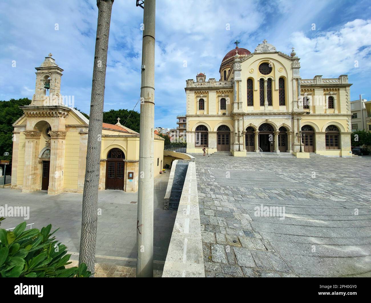 Iraklio, Greece - the capital of Crete Island, Agios Minas Cathedral ...