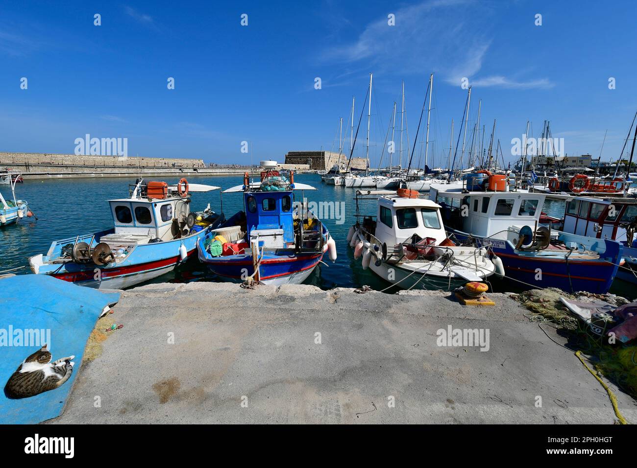 Iraklio, Greece - October 14, 2022: The capital of Crete Island, the ...