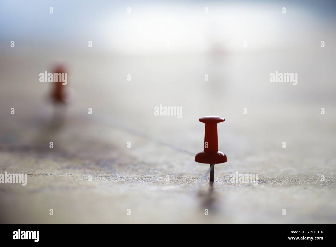 Travel concept. Map and needle with a marked place. Compass point on ...