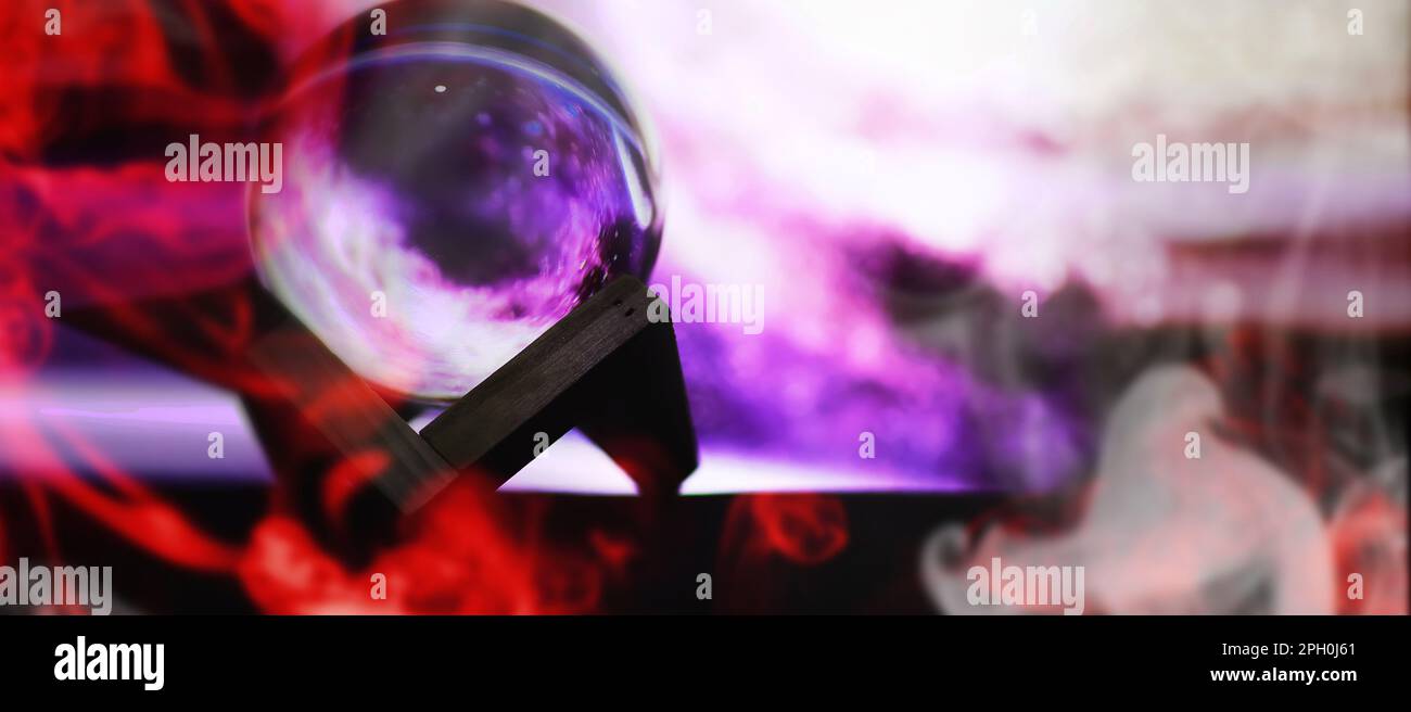 Milky way in magic sphere,Fortune teller,mind power concept. magic ball ...