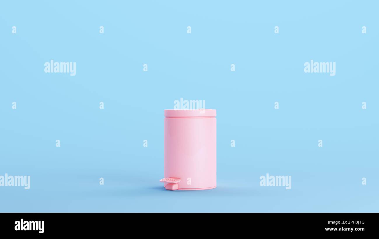 Pink Bin Household Waste Can Recycling Trash Garbage Basket Rubbish ...