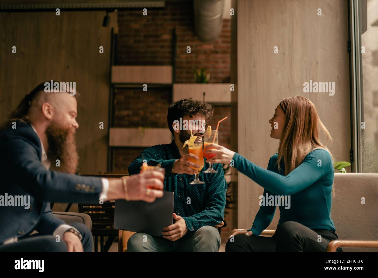 Male best friends talking cafe hi-res stock photography and images - Alamy