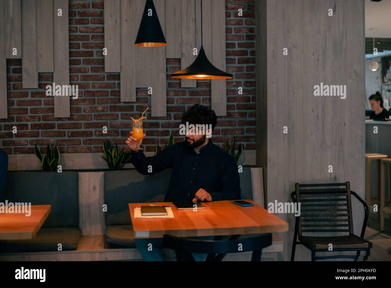 Front view shot of handsome smiley businessman cheering his colleagues ...