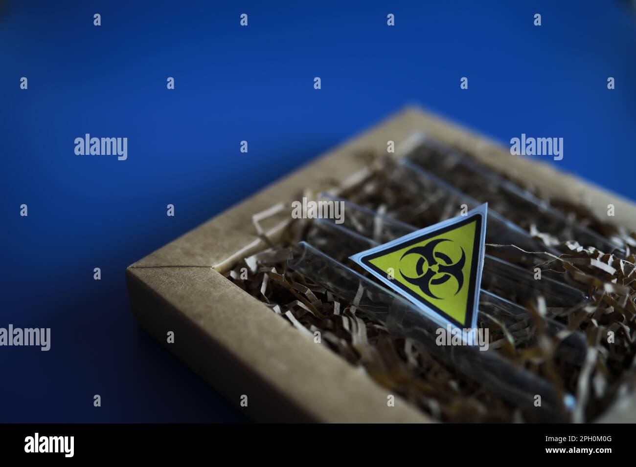 American flag and biohazard sign. The concept of American biolabs ...