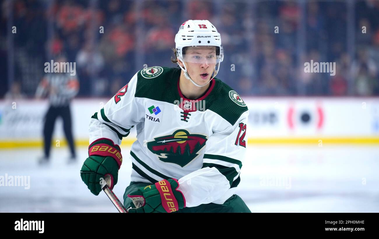 Minnesota Wild's Matt Boldy plays during an NHL hockey game, Thursday ...