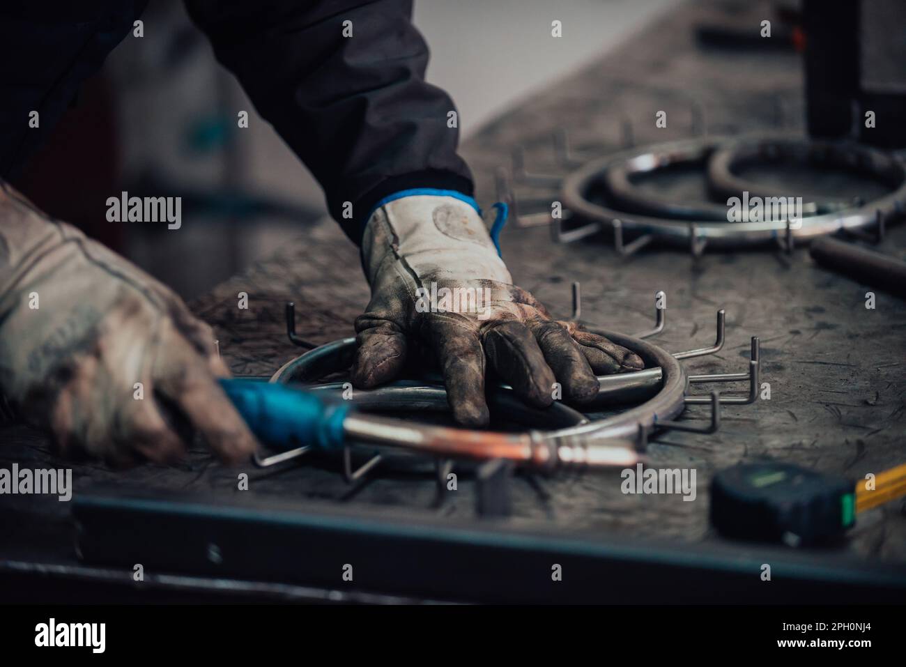 Welding process sparks weld tool hi-res stock photography and images ...