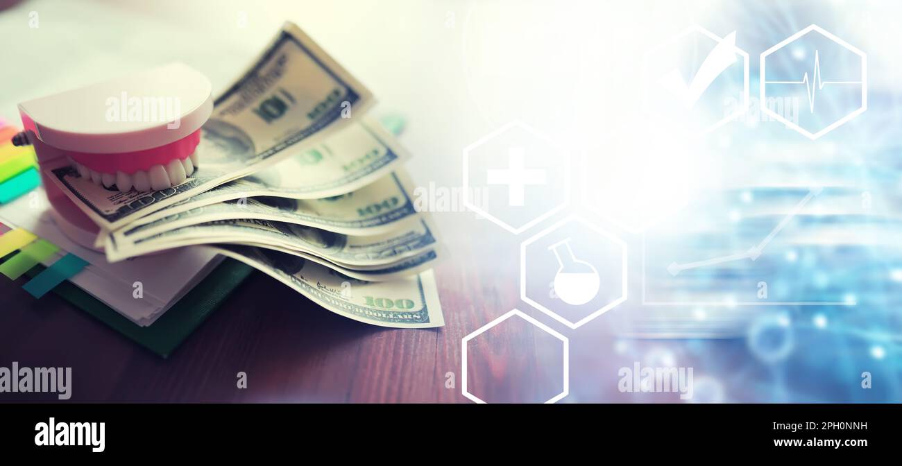 Take care your mouth. Dental services. Expensive dental center Stock ...