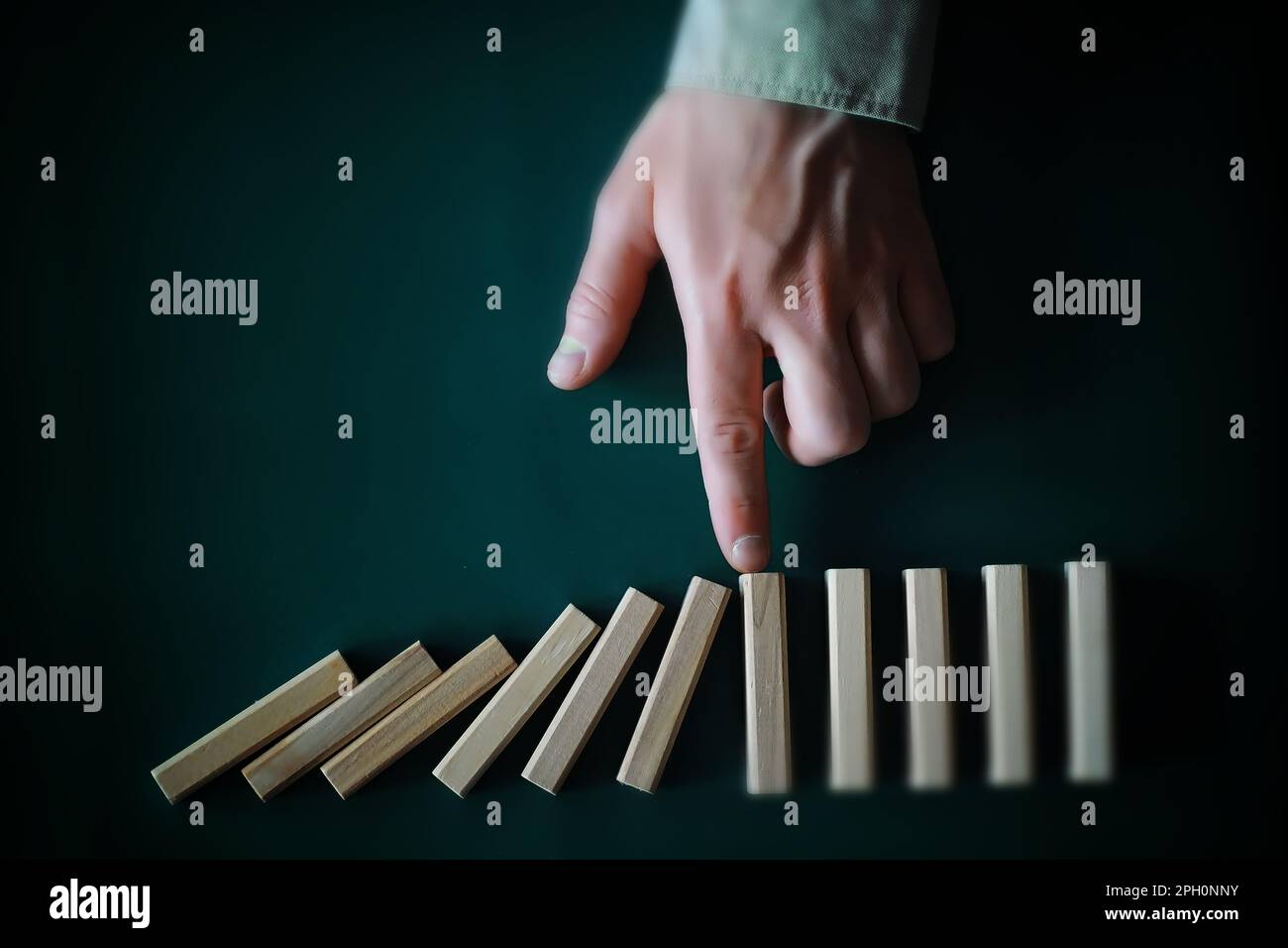 Dominoes falling top hi-res stock photography and images - Alamy