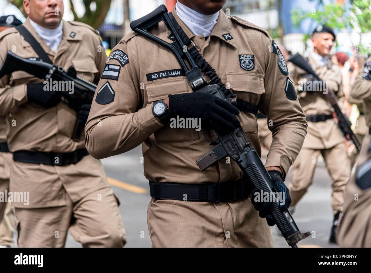 Salvador, Bahia, Brazil - September 07, 2022: Bahia Military Police ...