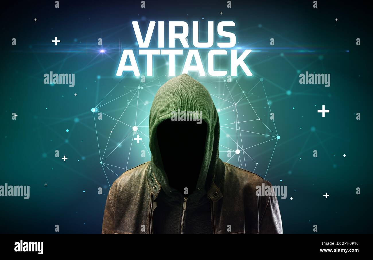 Mysterious hacker, online attack concept Stock Photo - Alamy