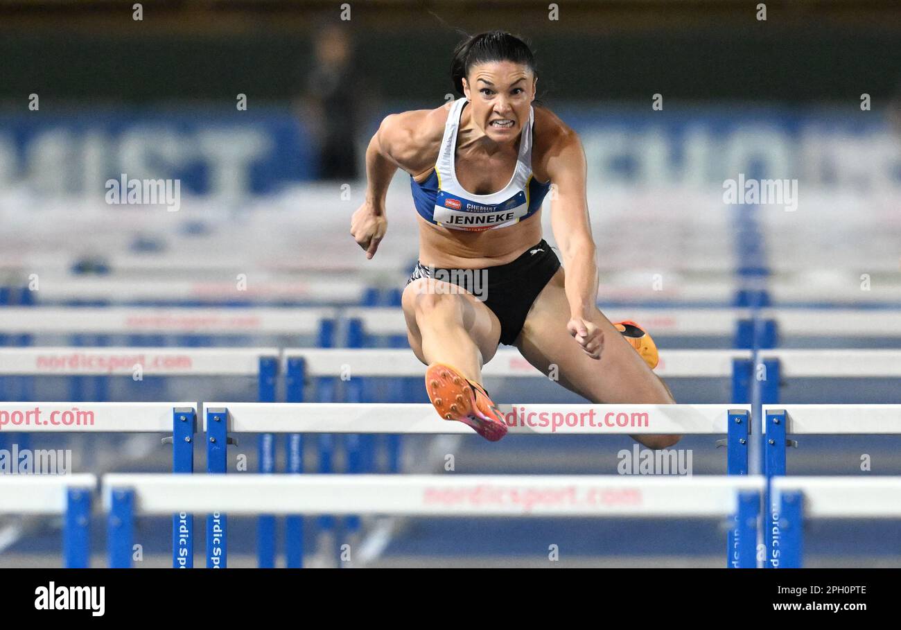 Michelle Jenneke of Australia in action in the women’s 100 metre ...