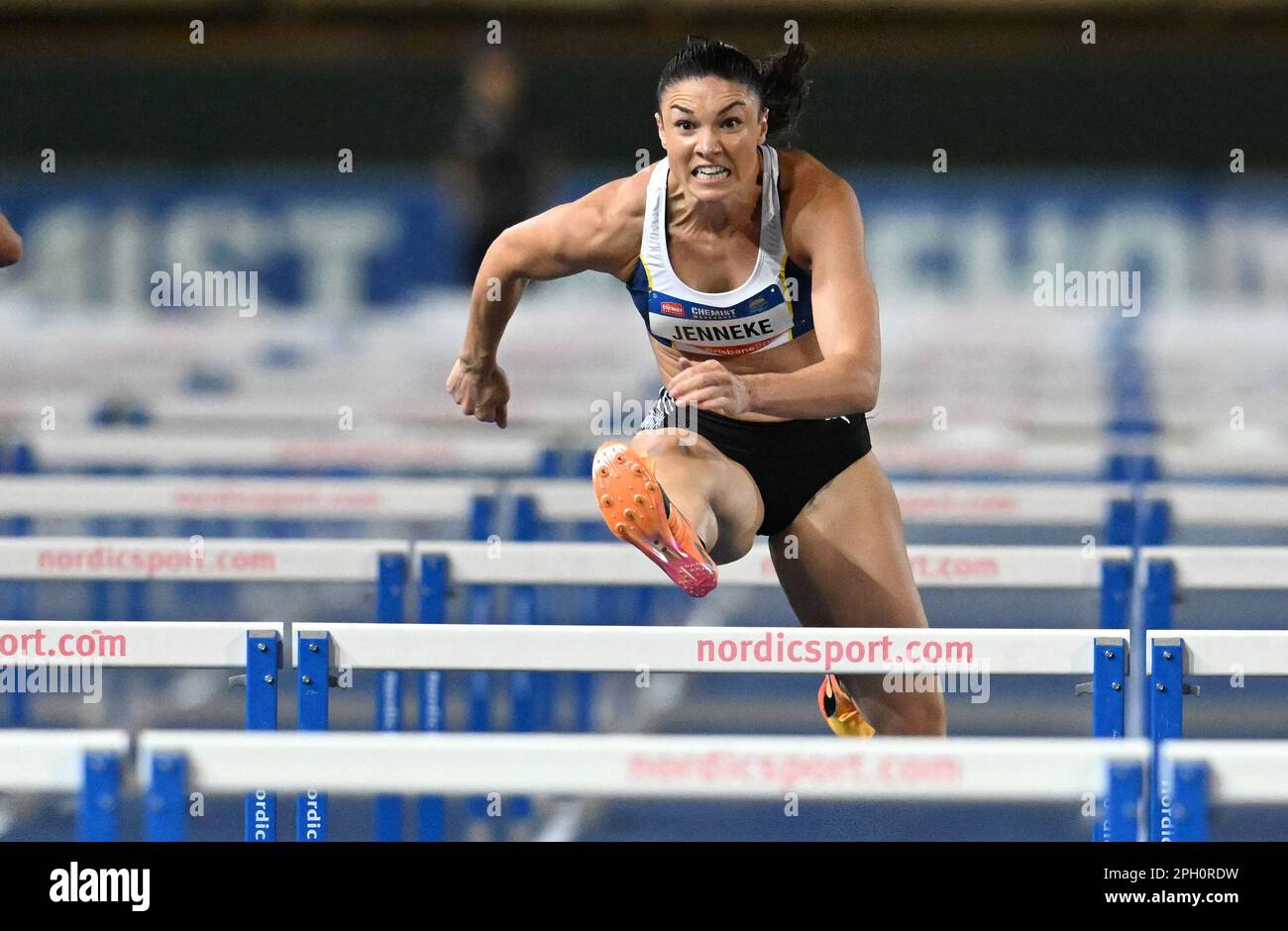 Michelle Jenneke of Australia in action during the women’s 100 metre ...