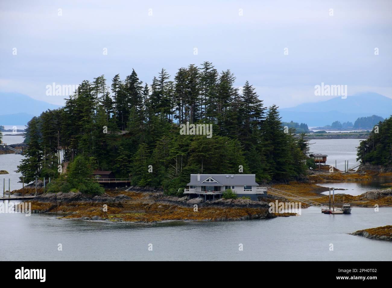 Alaska coast landscape with islets in Sitka Sound, USA Stock Photo - Alamy