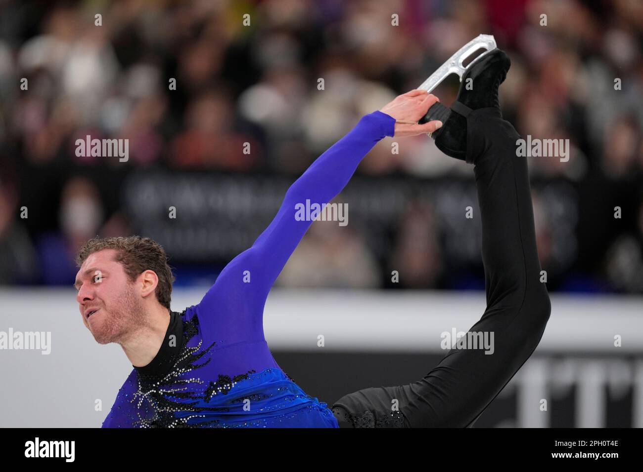 Jason Brown of the U.S. performs during the men's free skating program ...