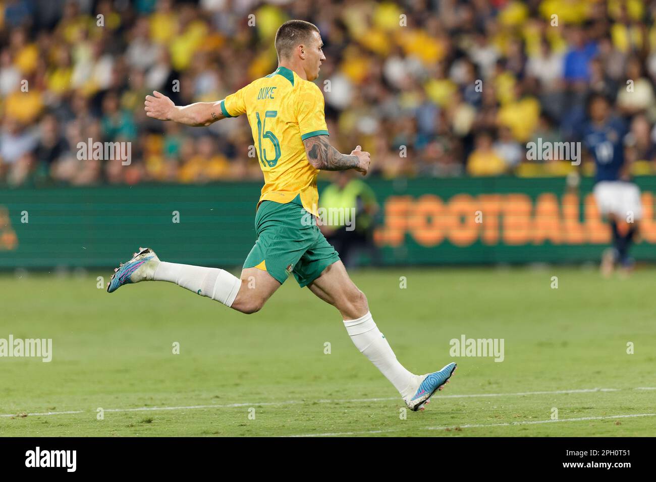 Mitchell Duke of Australia in action during the match between Australia ...