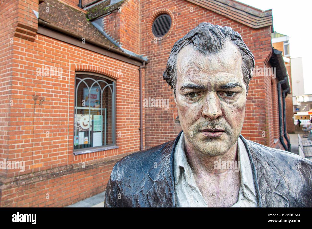 A larger than life statue by Sean Henry in central Woking, Surrey Stock ...