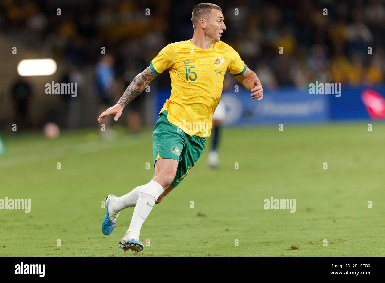 Mitchell Duke of Australia in action during the match between Australia ...