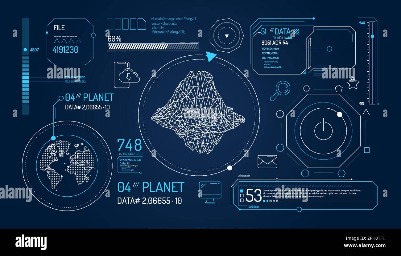 Set of infographic elements about the study of the planet Earth Stock ...