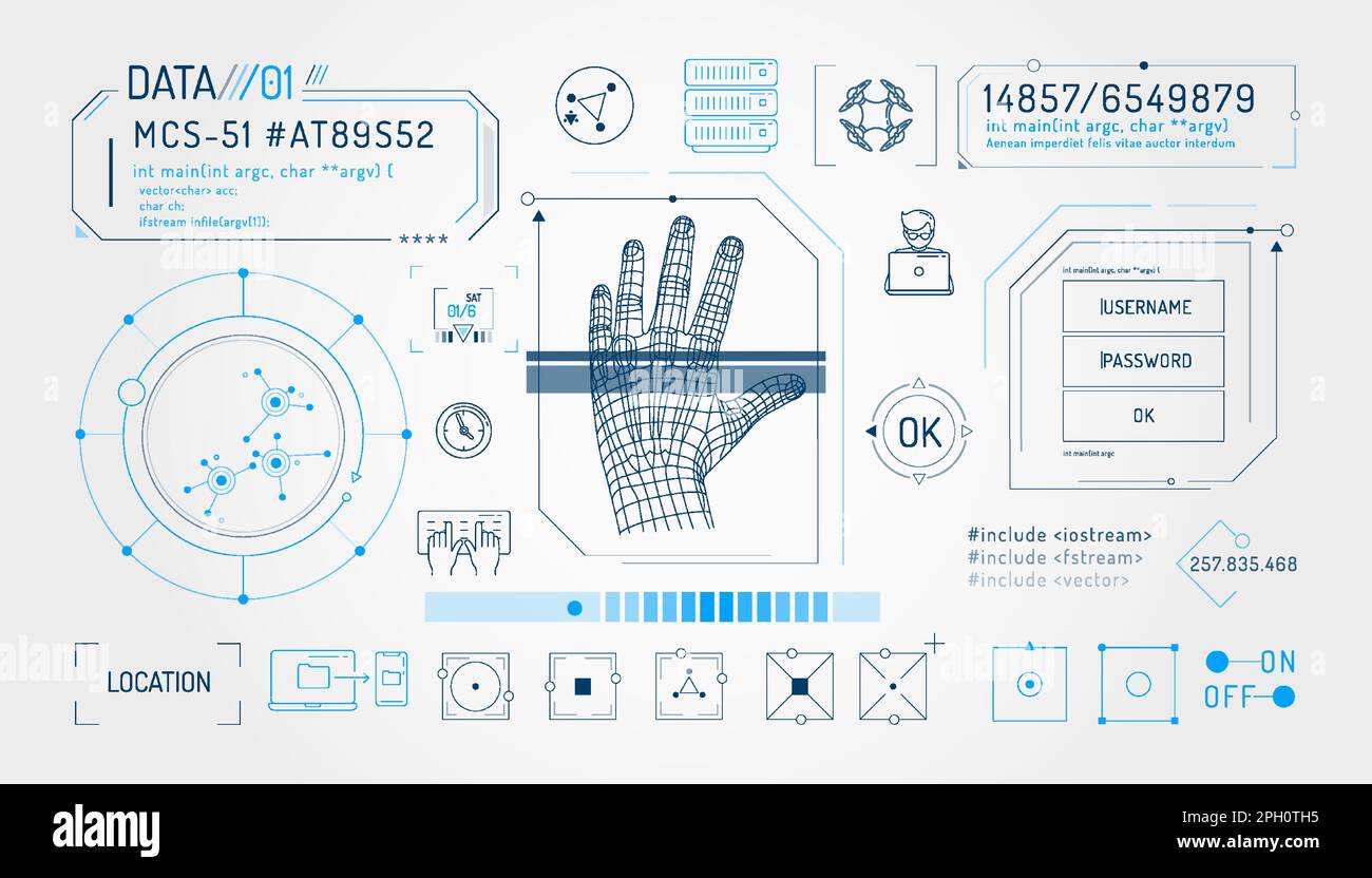 Set of infographic elements about computer security Stock Vector Image ...