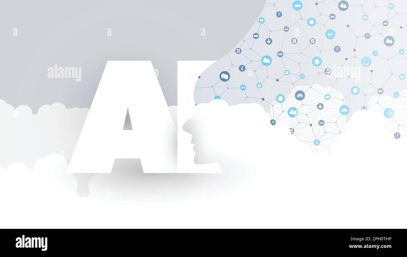 Modern Style Cloud Computing, Global AI, Virtual Assistance, Automated ...