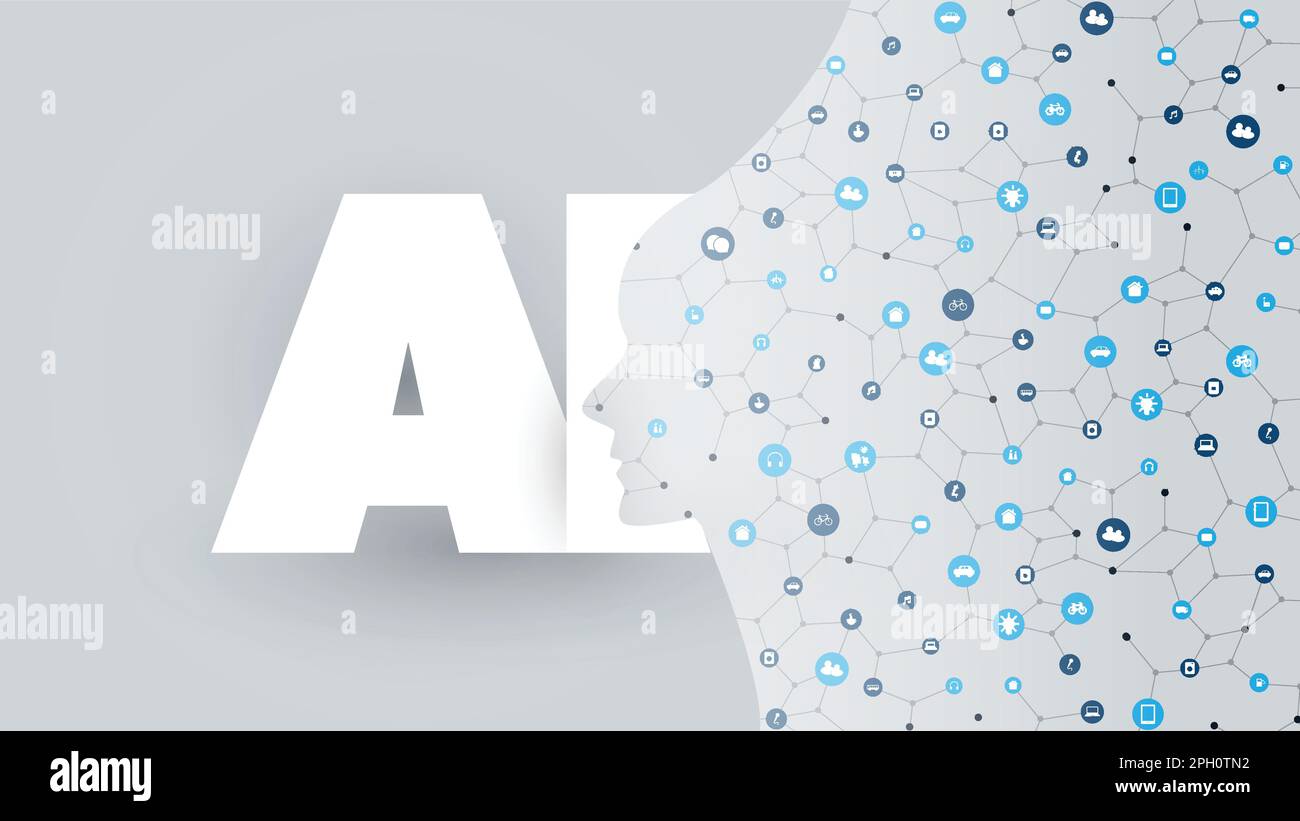 Modern Style Cloud Computing, Global AI, Virtual Assistance, Automated ...