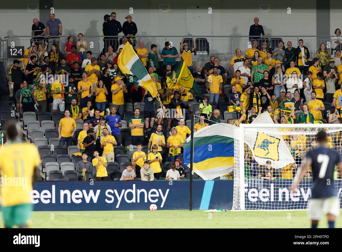 Australia fans show their support during the match between Australian ...