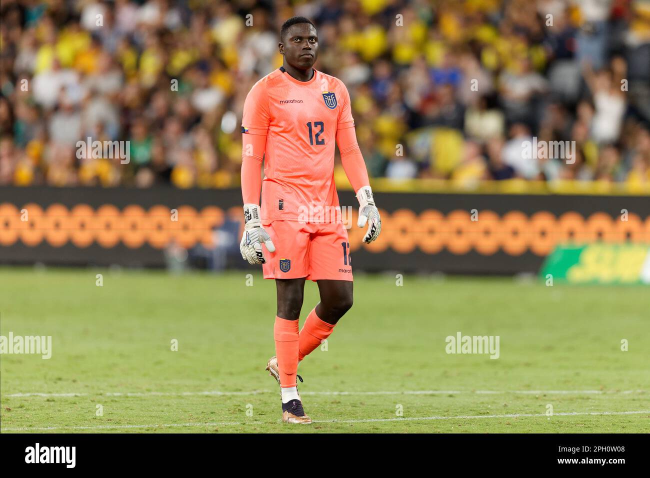 Moisés Ramirez of Ecuador looks on during the match between Australia and Ecuador at CommBank ...