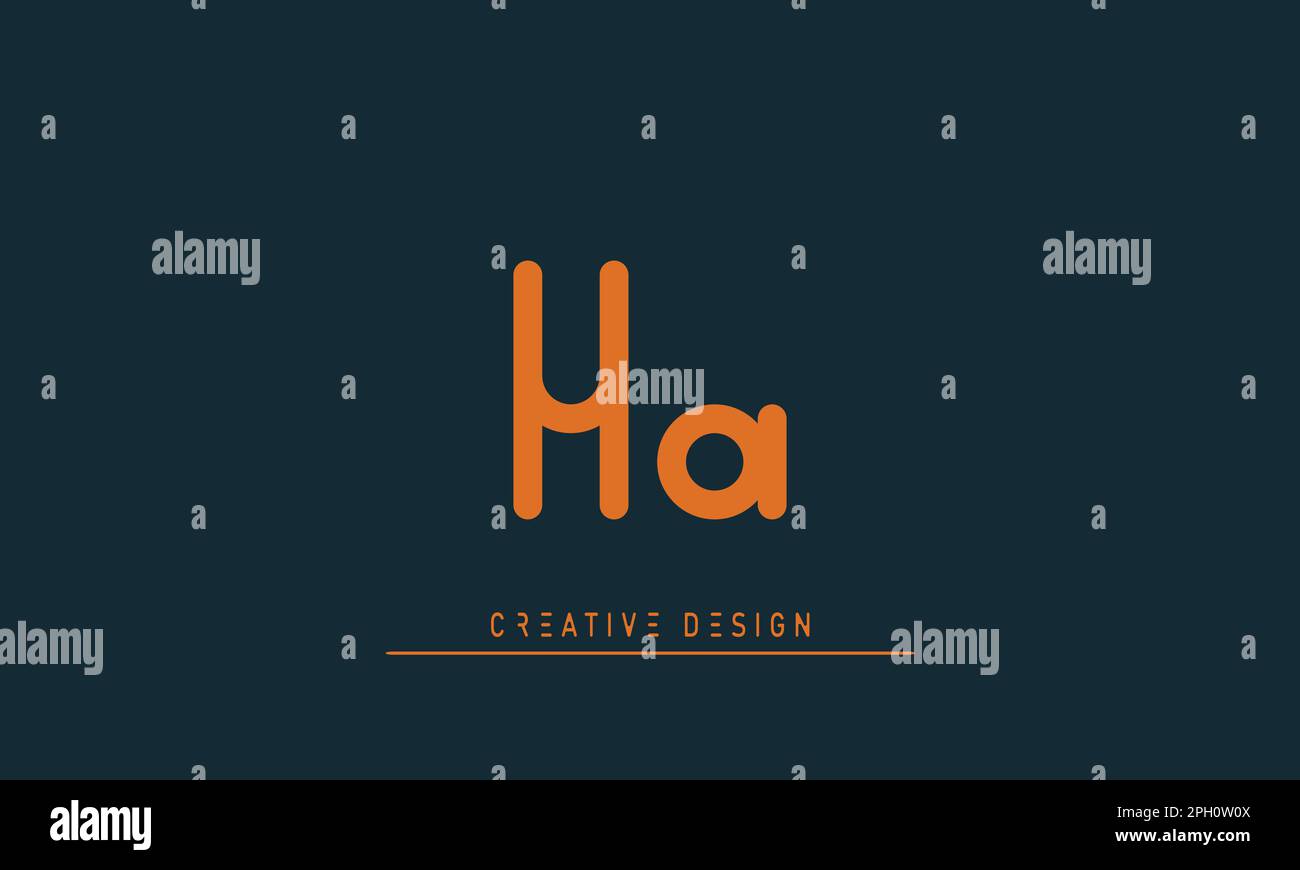 Alphabet letters Initials Monogram logo HA , AH Stock Vector Image ...