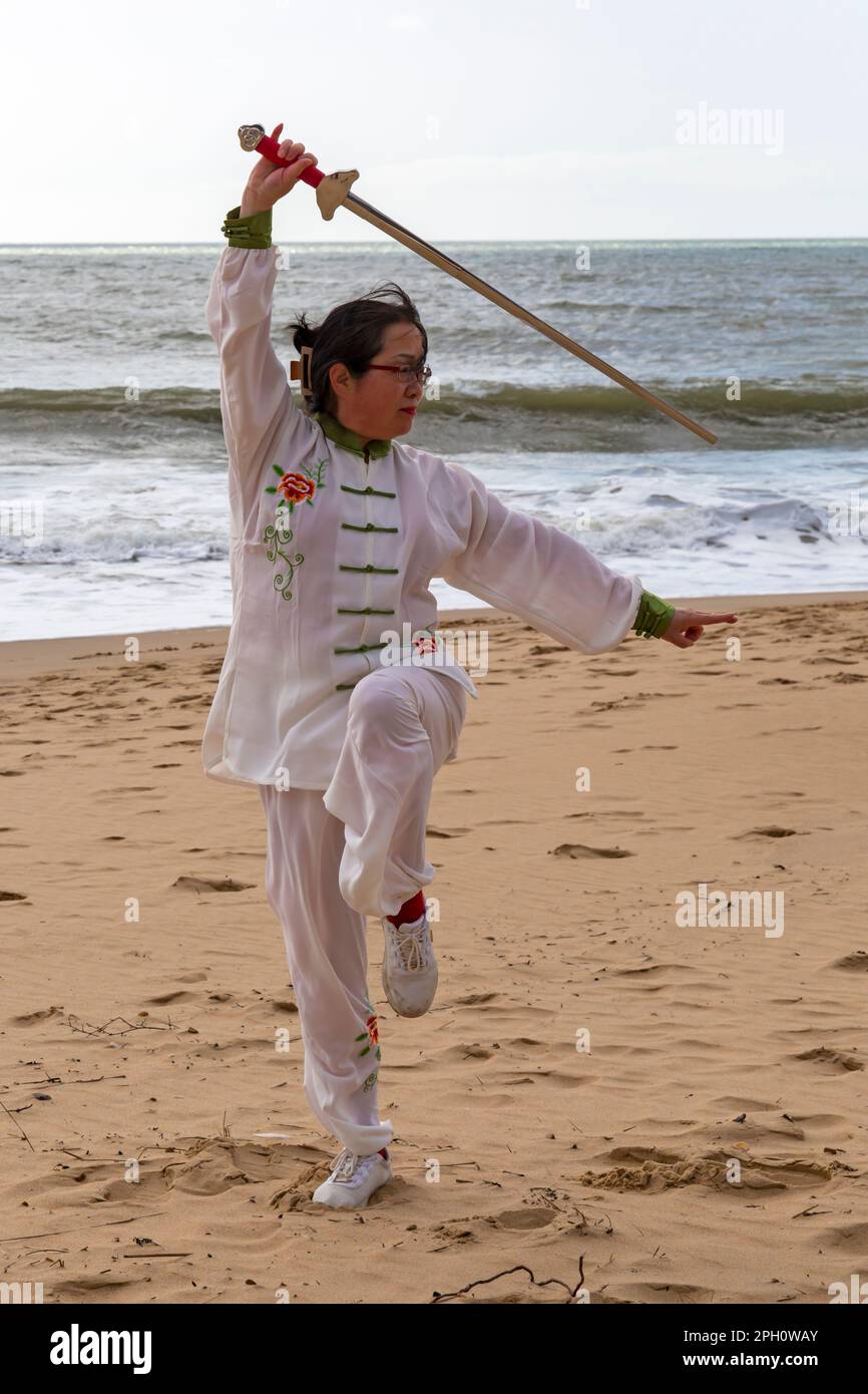 Tai chi sword asian woman hi-res stock photography and images - Alamy