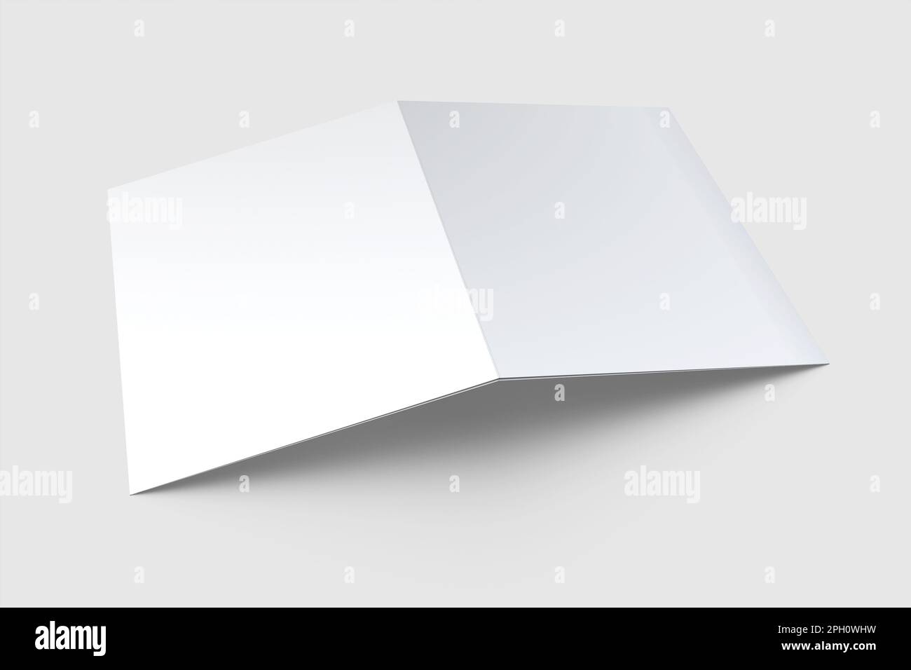 4xA4 Double Half Fold Brochure on Grey Background Stock Photo - Alamy
