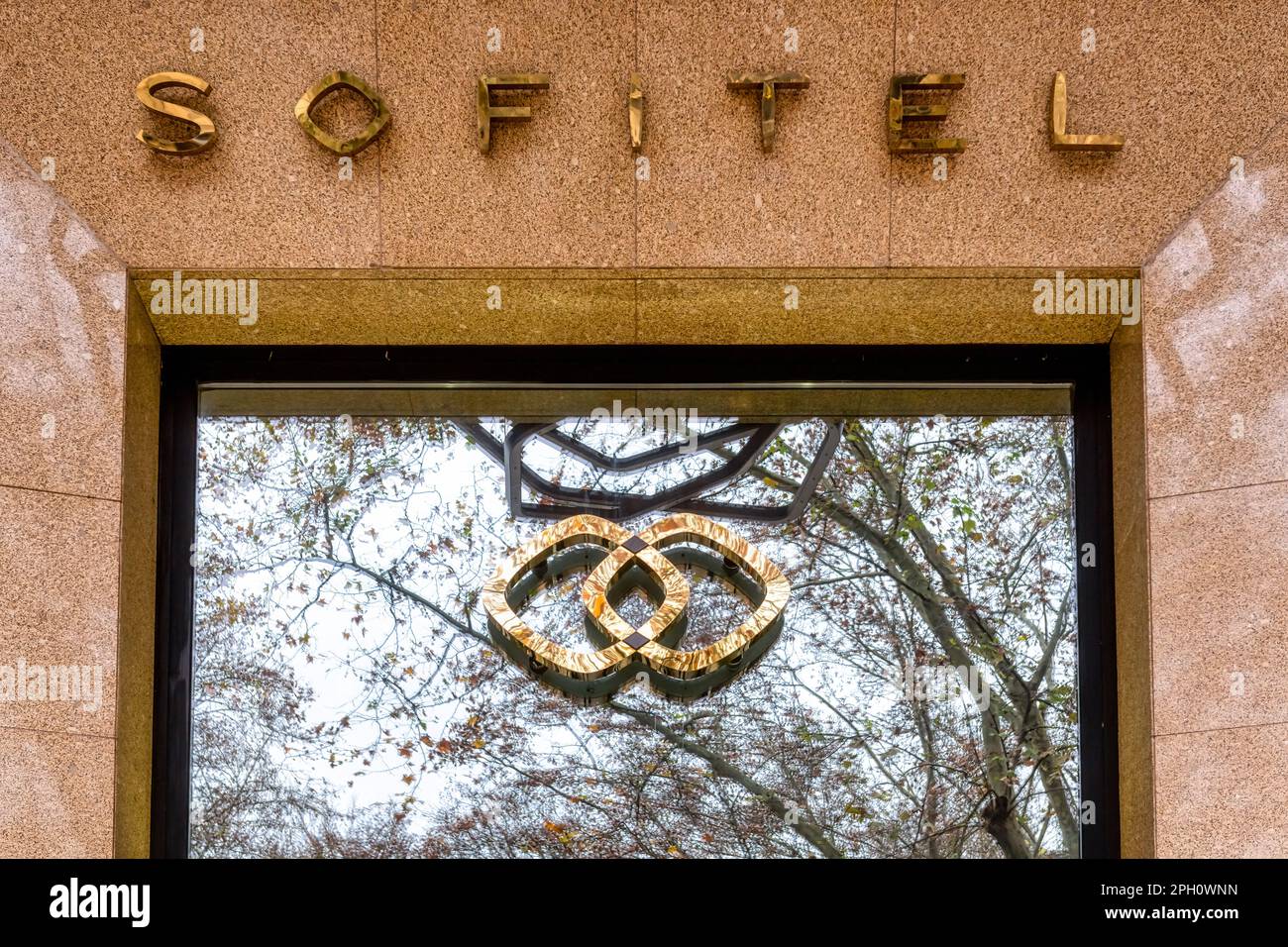 Sofitel logo or sign in building exterior, Lisbon, Portugal Stock Photo ...