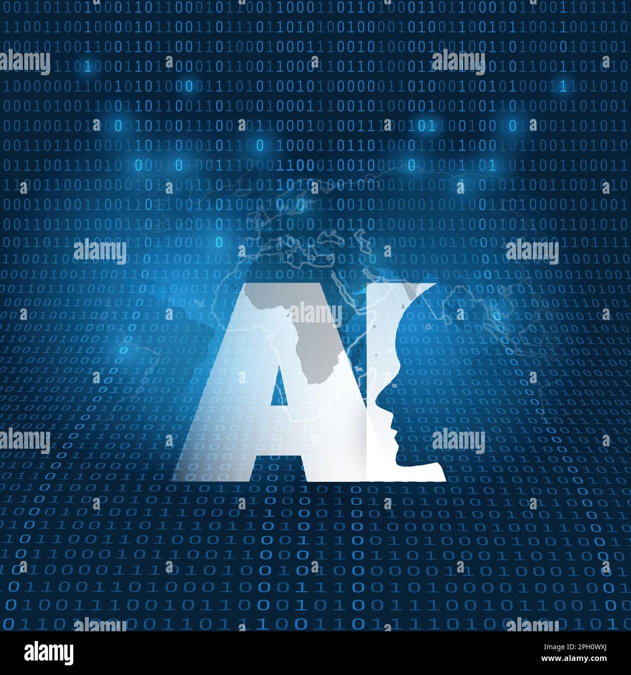 Machine Learning, Artificial Intelligence, Cloud Computing and Networks Design Concept with ...