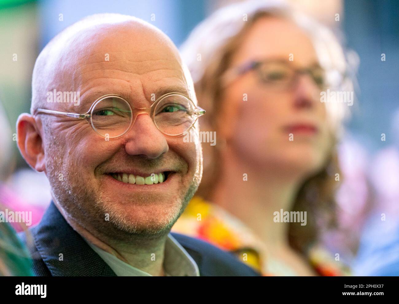Co-leader of the Scottish Green Party Patrick Harvie at the 2023 ...