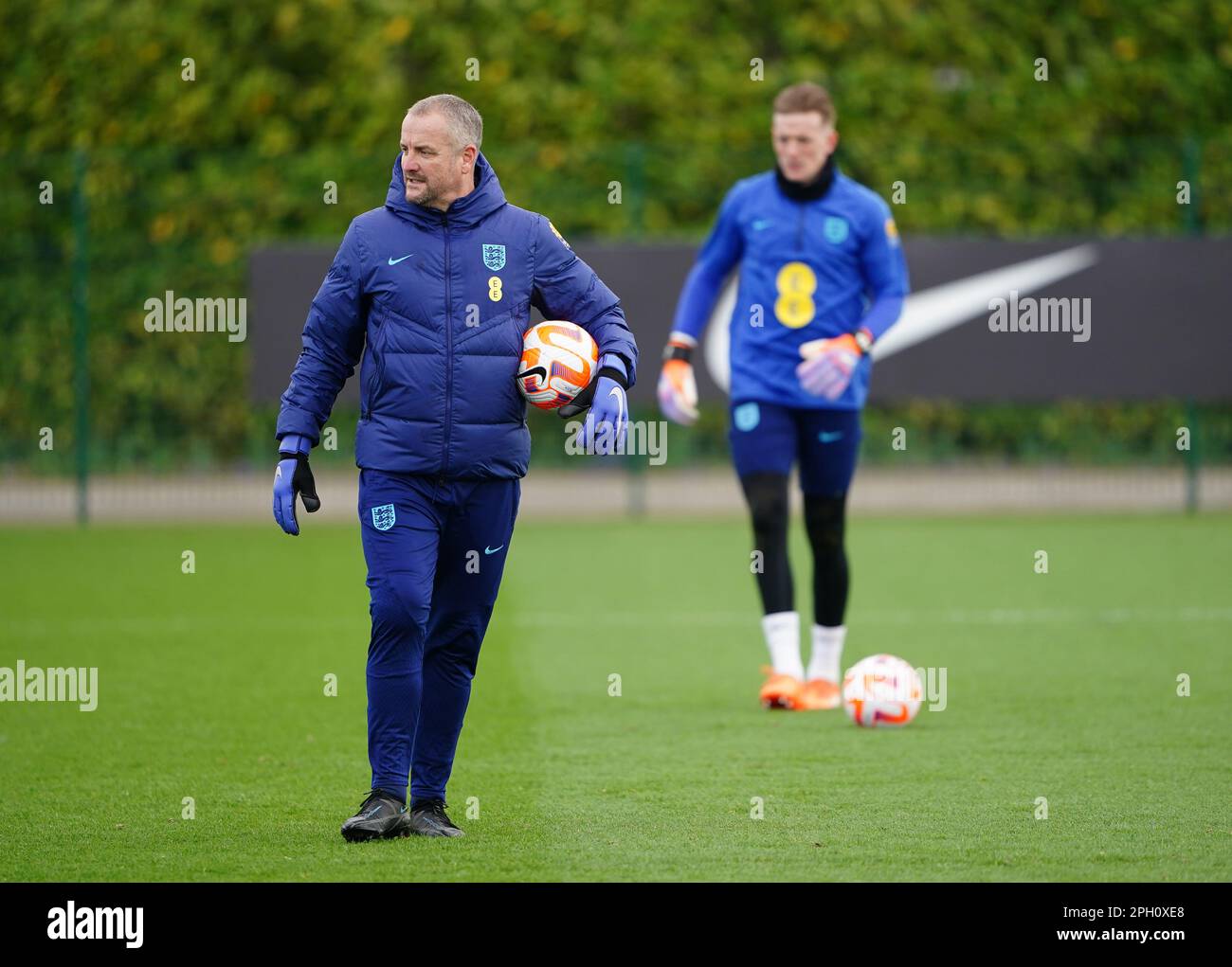 England's goalkeeping coach Martyn Margetson during a training session ...