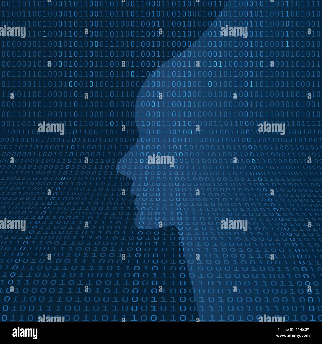 Dark Futuristic Machine Learning, Artificial Intelligence, Cloud Computing, Automated Support ...