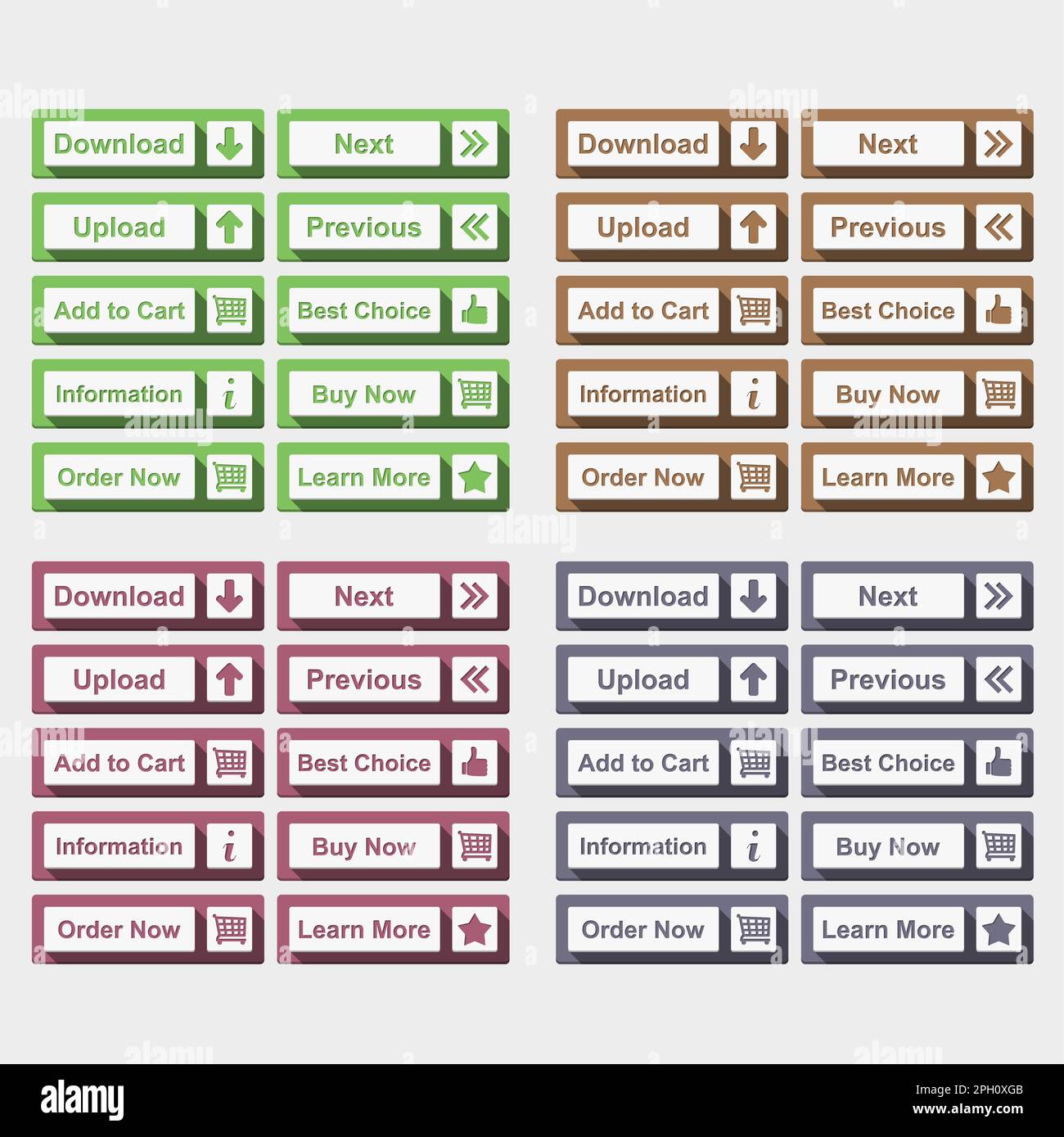 Flat buttons hi-res stock photography and images - Alamy