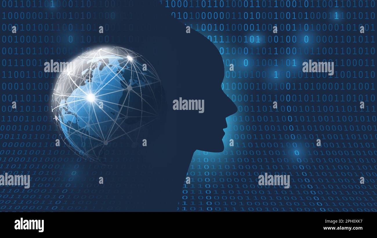 Dark Blue Futuristic Machine Learning, Artificial Intelligence, Cloud Computing, Automated ...