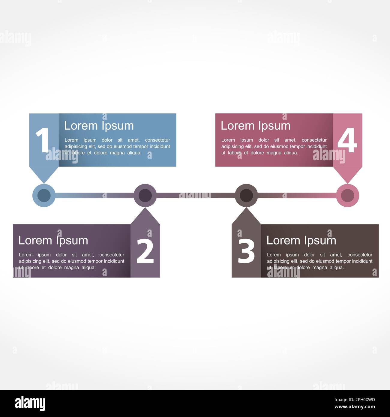 Timeline design template with numbers, vector eps10 illustration Stock ...