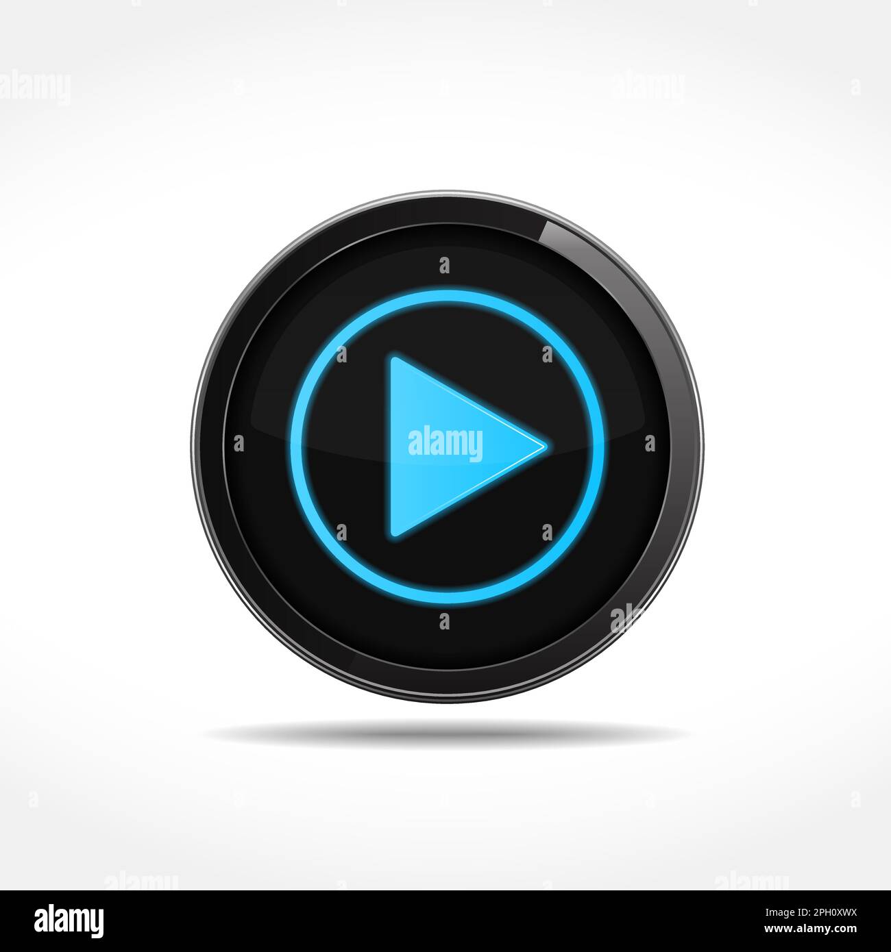 Round play button, vector eps10 illustration Stock Vector Image & Art ...