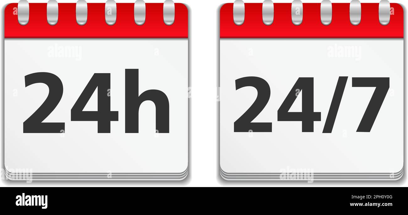 24/7 Icons, vector eps10 illustration Stock Vector Image & Art - Alamy