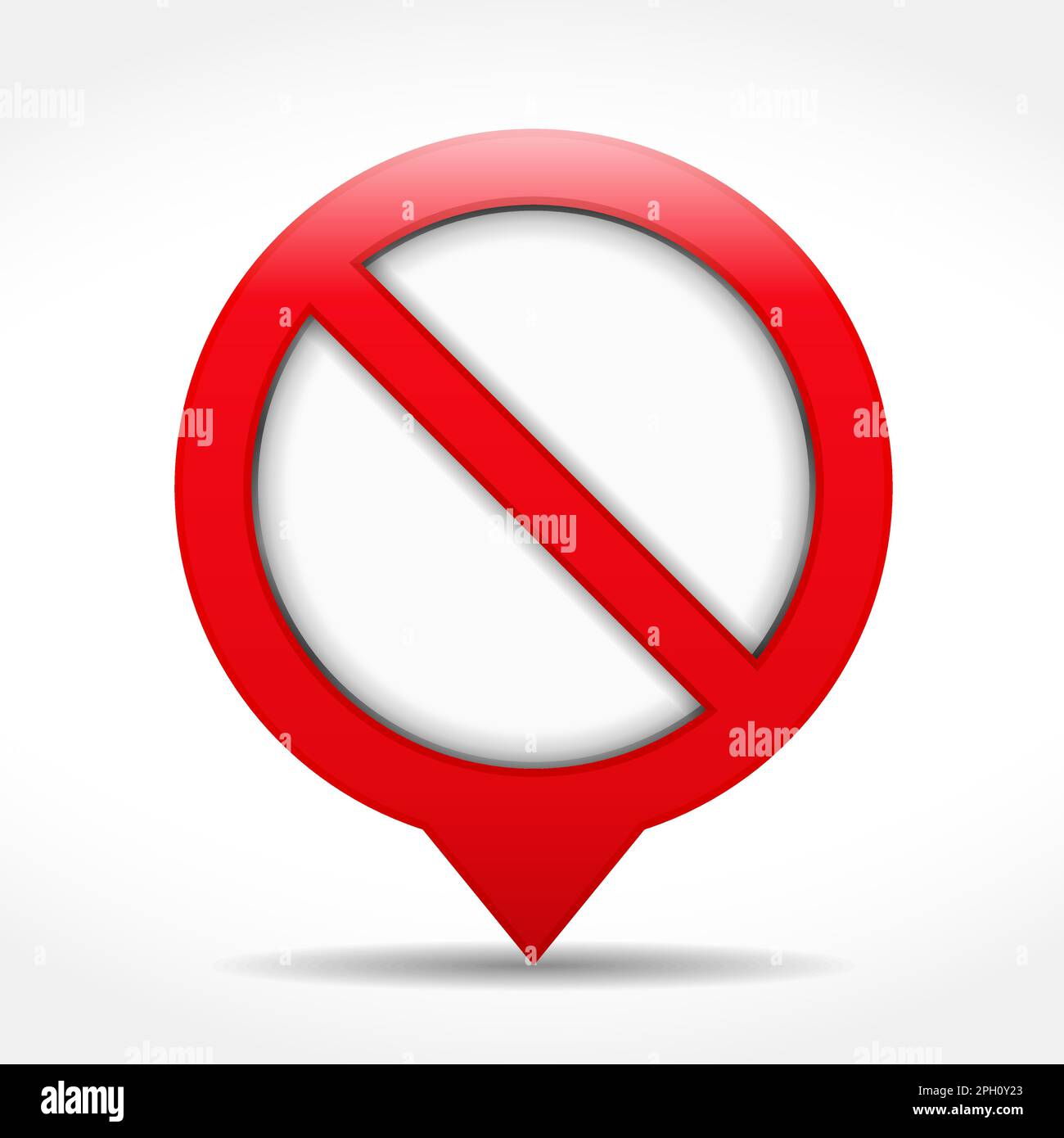 Red map pin as stop sign, vector eps10 illustration Stock Vector Image ...