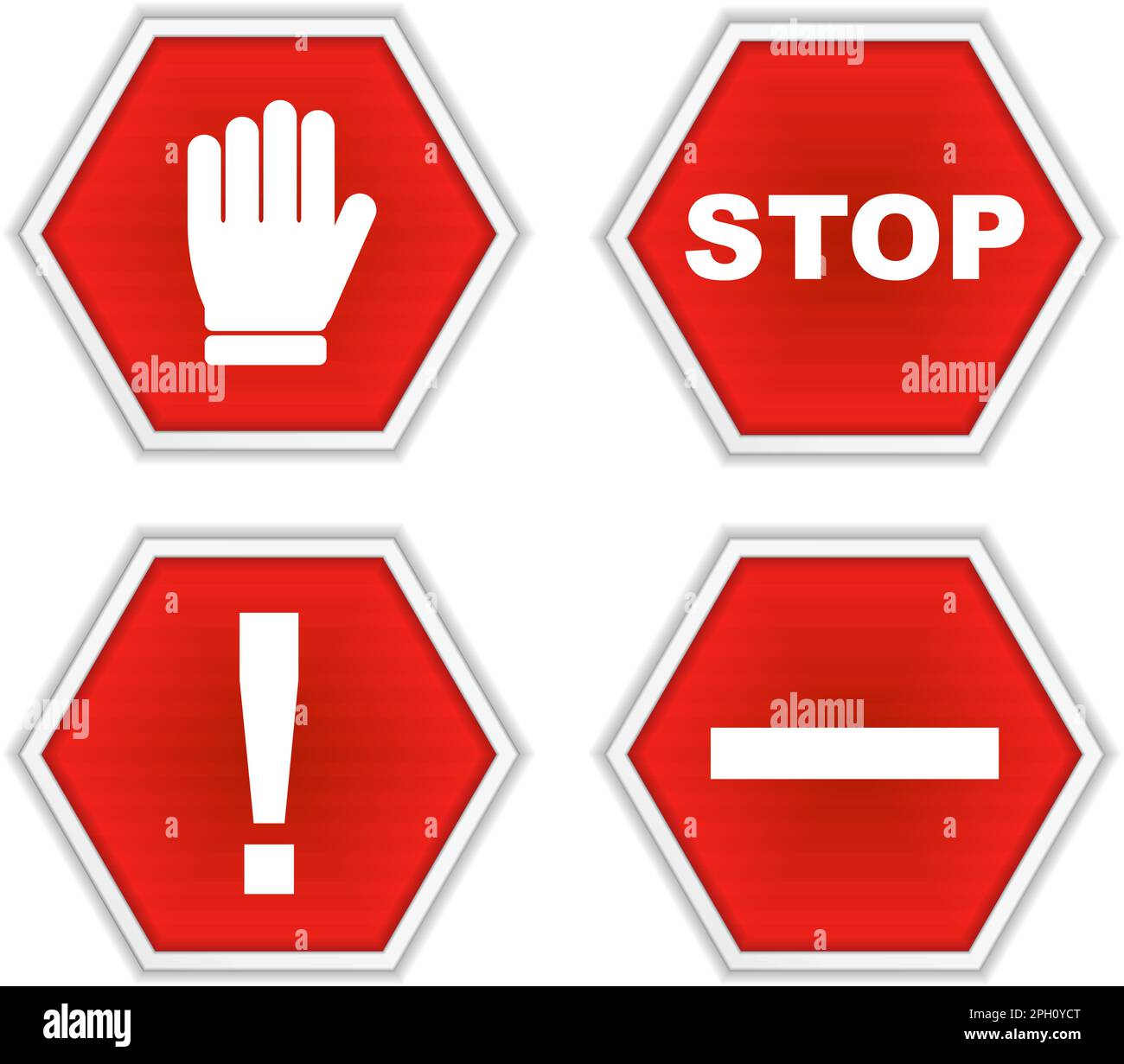 Set of stop signs, vector eps10 illustration Stock Vector Image & Art ...