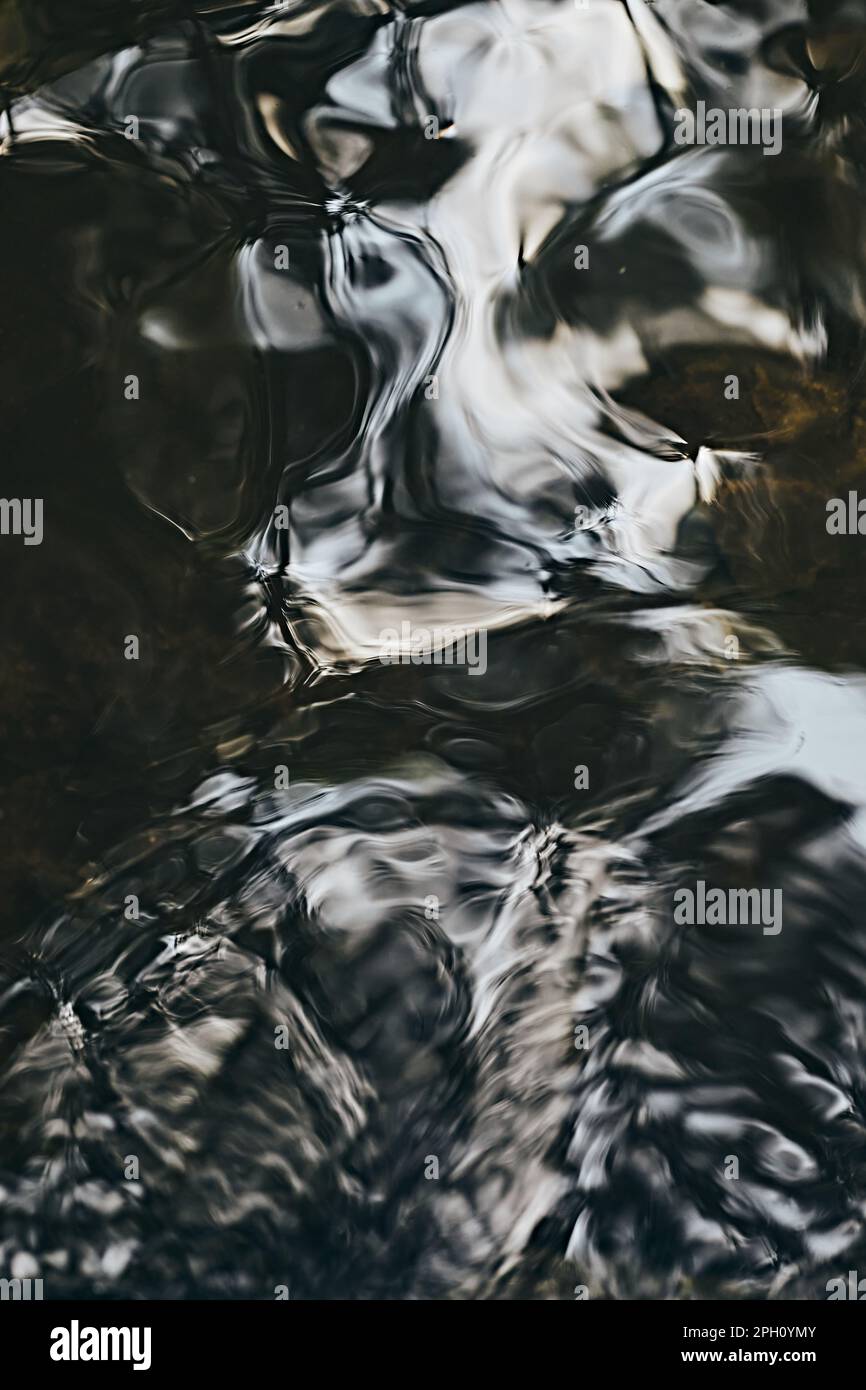 Black Transparent Clear Calm Water Surface Texture Stock Photo - Alamy