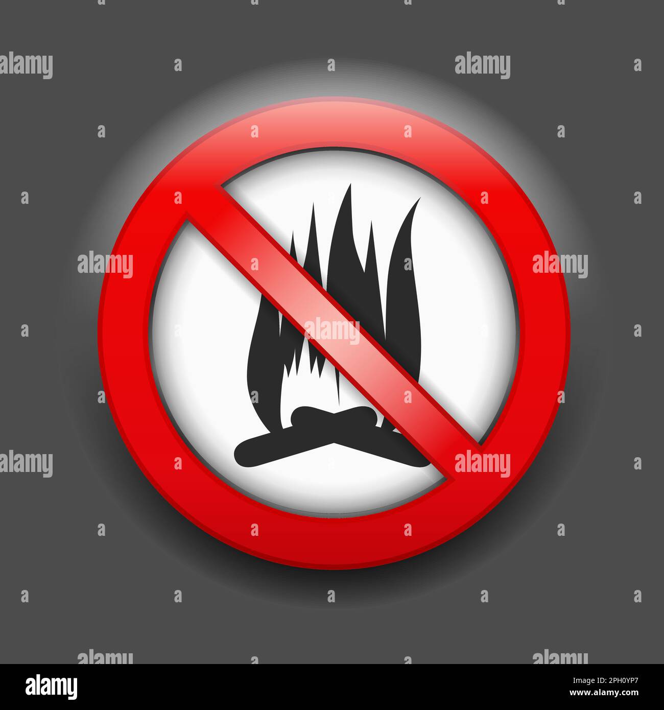 Danger forest fire hazard warning Stock Vector Images - Alamy