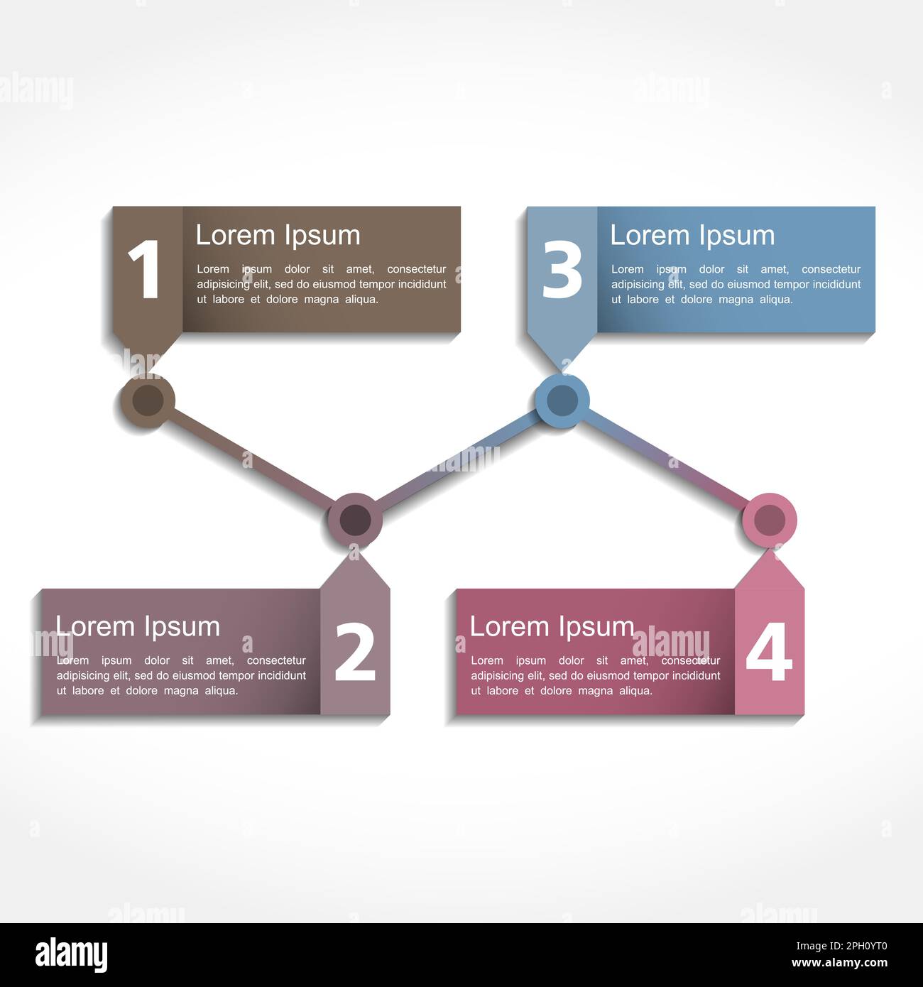 Timeline design template with four elements, vector eps10 illustration ...