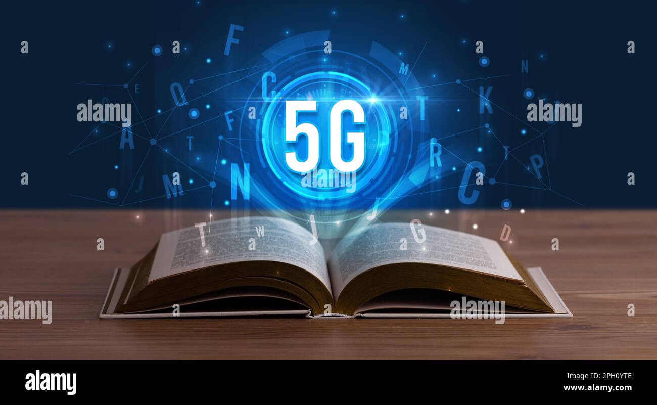 Technology abbreviation coming out from an open book Stock Photo - Alamy