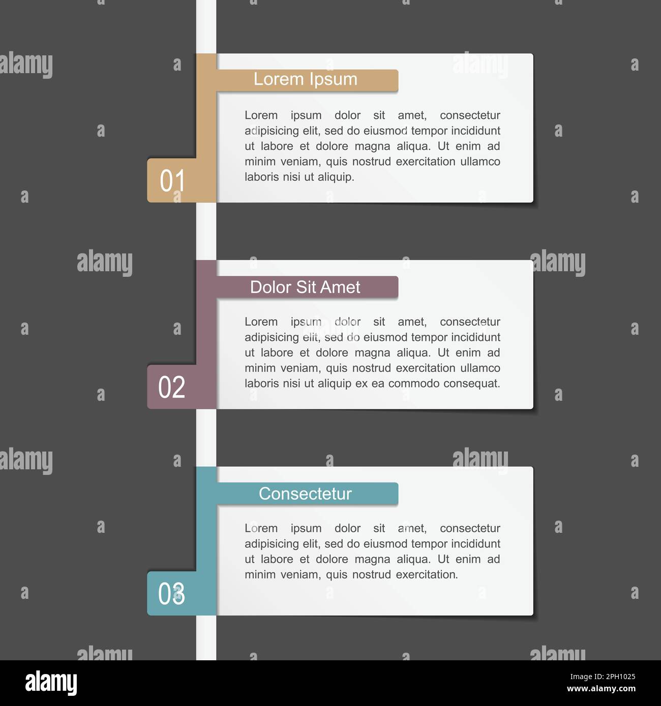 Design template with three elements, vector eps10 illustration Stock ...