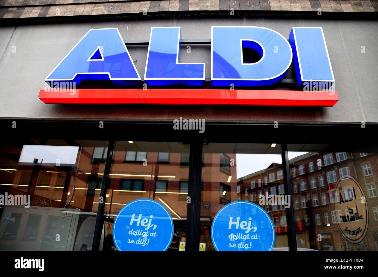 Copenhagen /Denmark/25 March 2023/ Deutsche aldi grocery store in ...
